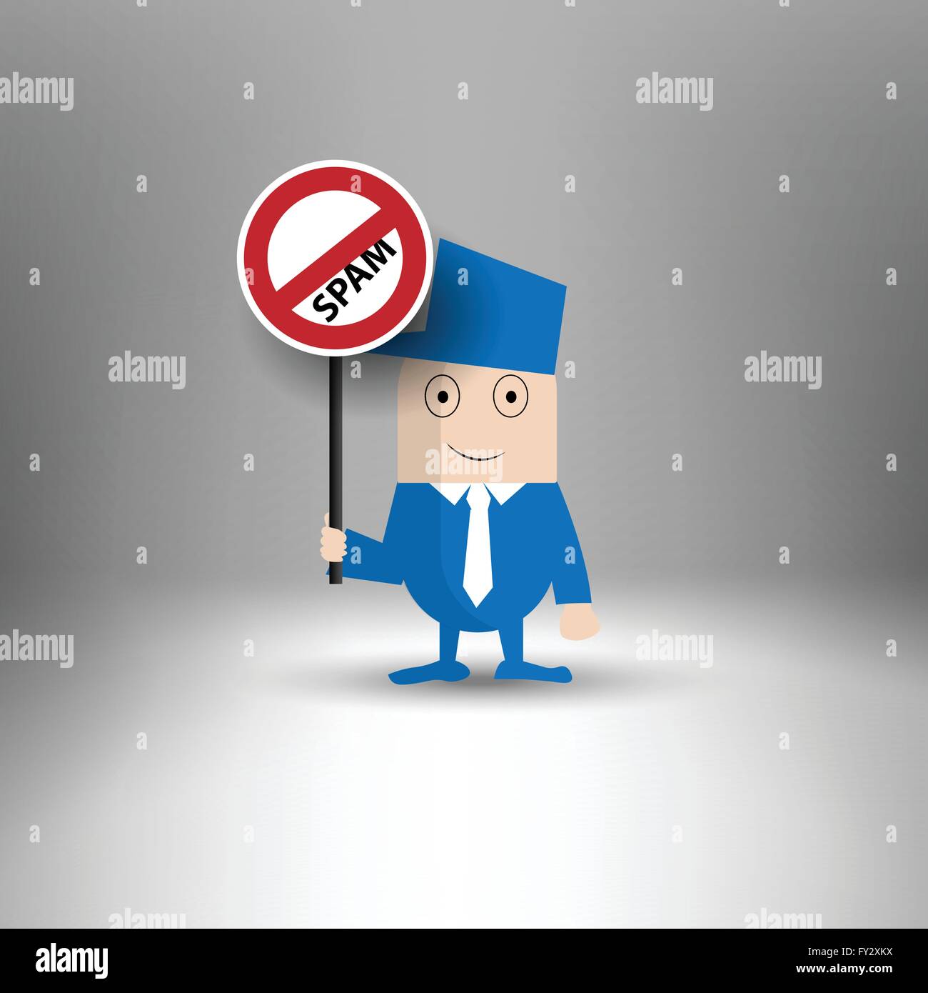 Man holding Spam warning sign Stock Vector Image & Art - Alamy