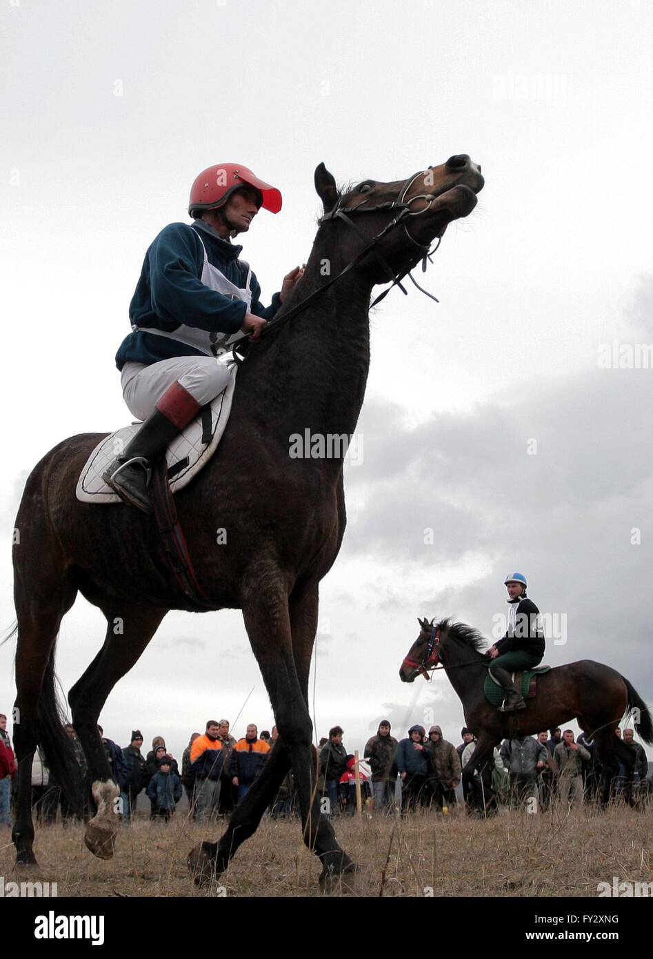 Bulgarians ride their horses during a race as celebration of Todorov ...