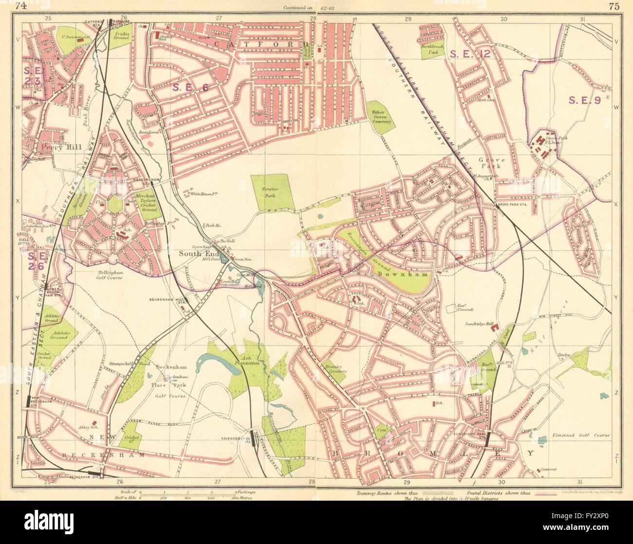 Map of catford hi-res stock photography and images - Alamy