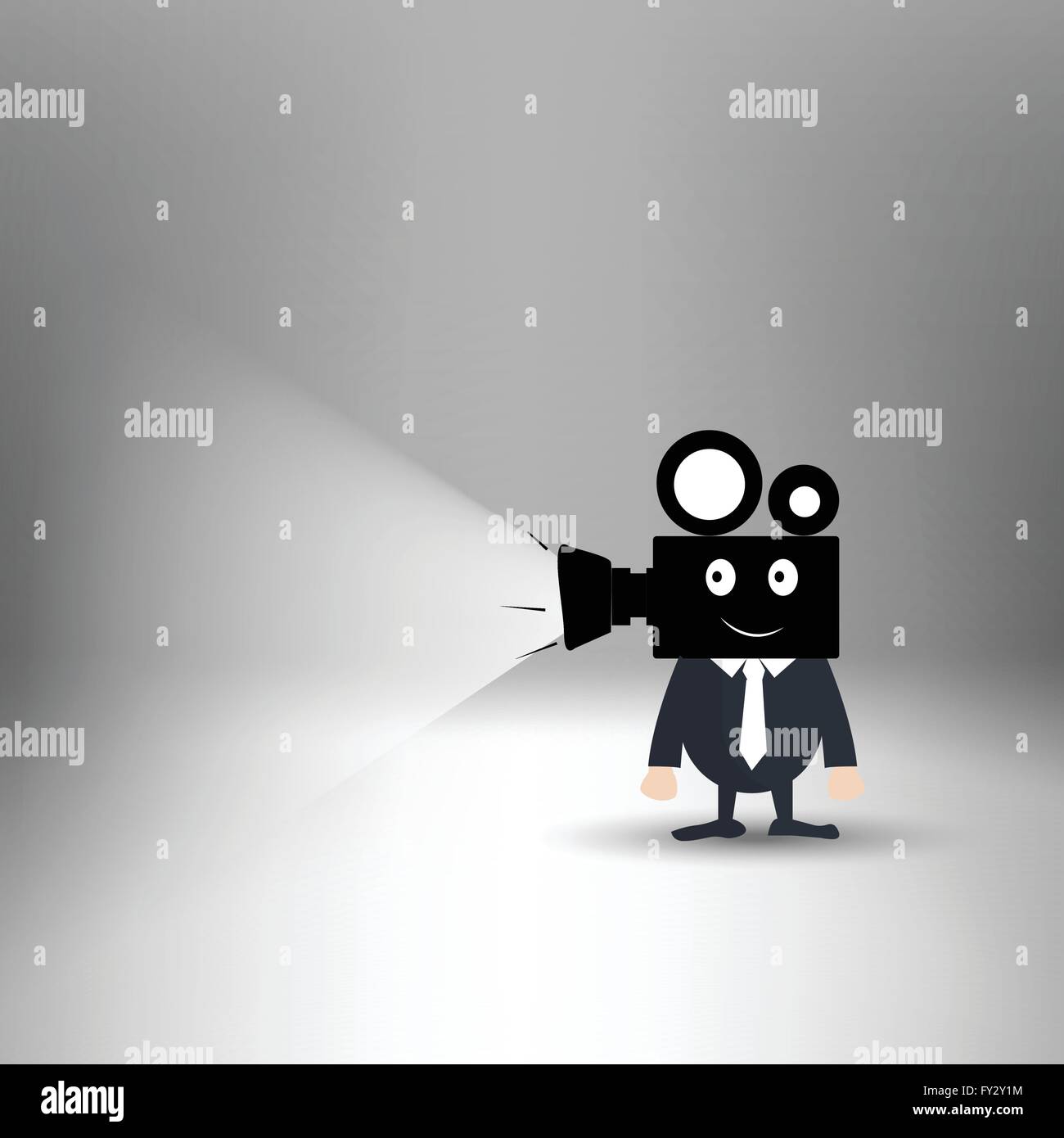 Cartoon man movie camera hi-res stock photography and images - Alamy