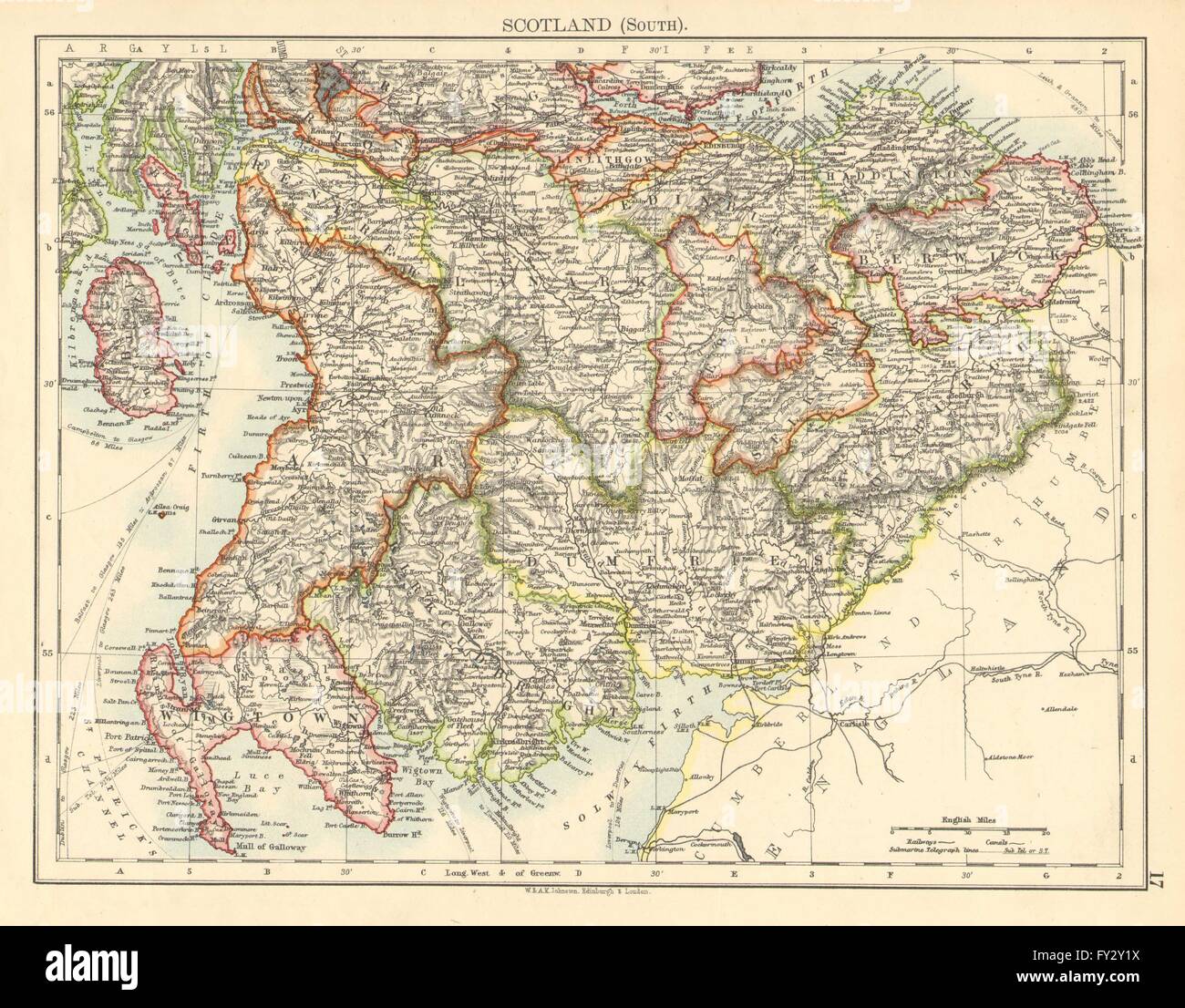 Lanark map hi-res stock photography and images - Alamy