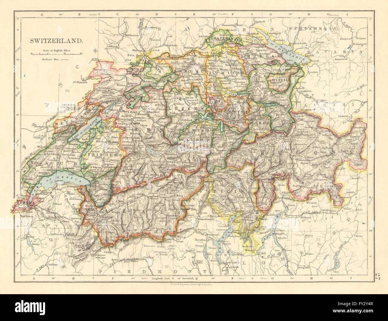 Map of the italian alps hi-res stock photography and images - Alamy