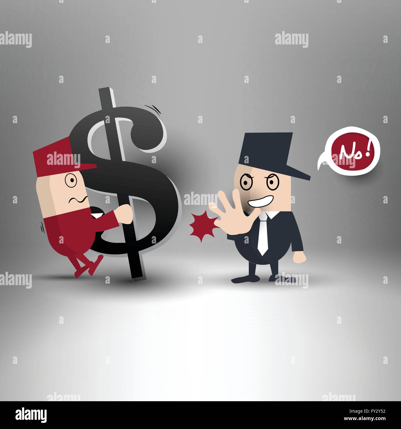 Cartoon illustration politician character giving hi-res stock ...