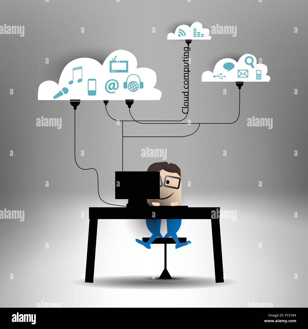 Cloud computing clipart Stock Vector Images - Alamy