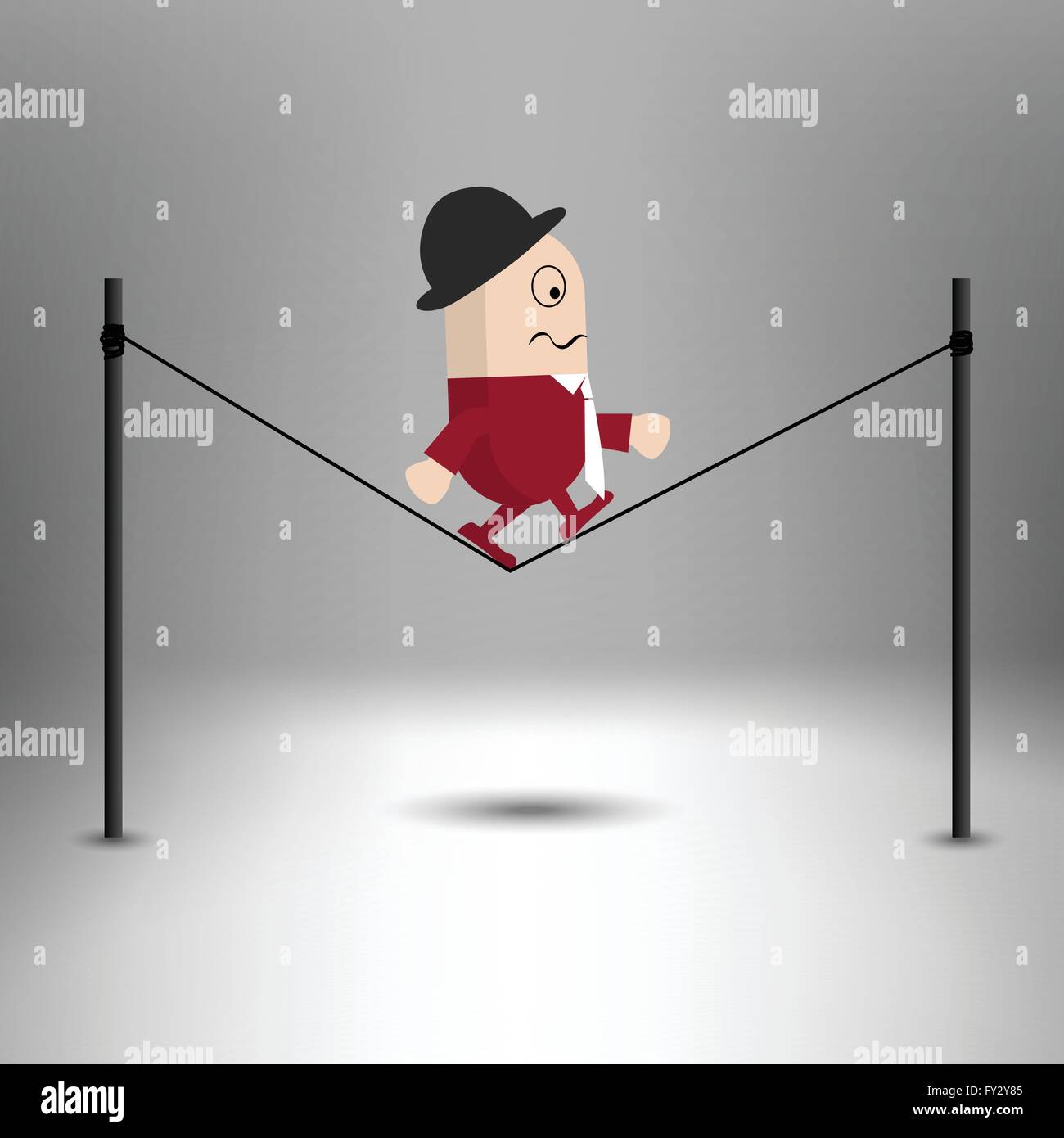 Keeping her balance Stock Vector Images - Alamy