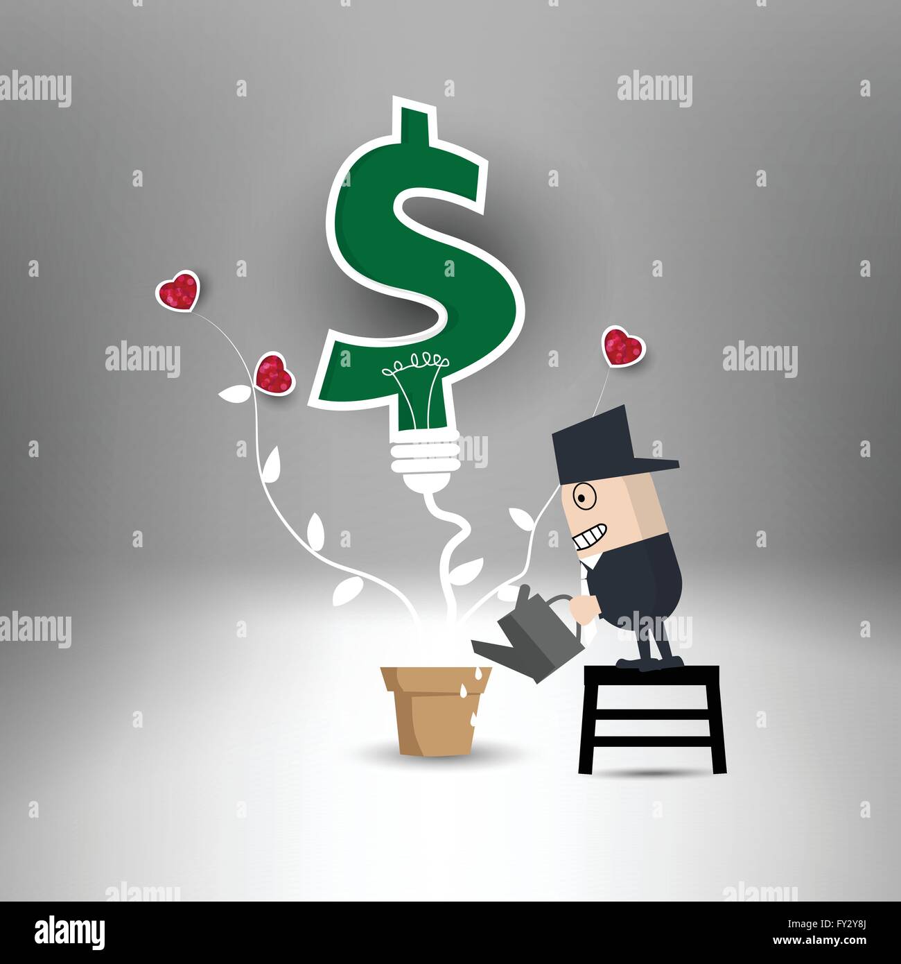 Money planting Stock Vector Images - Alamy