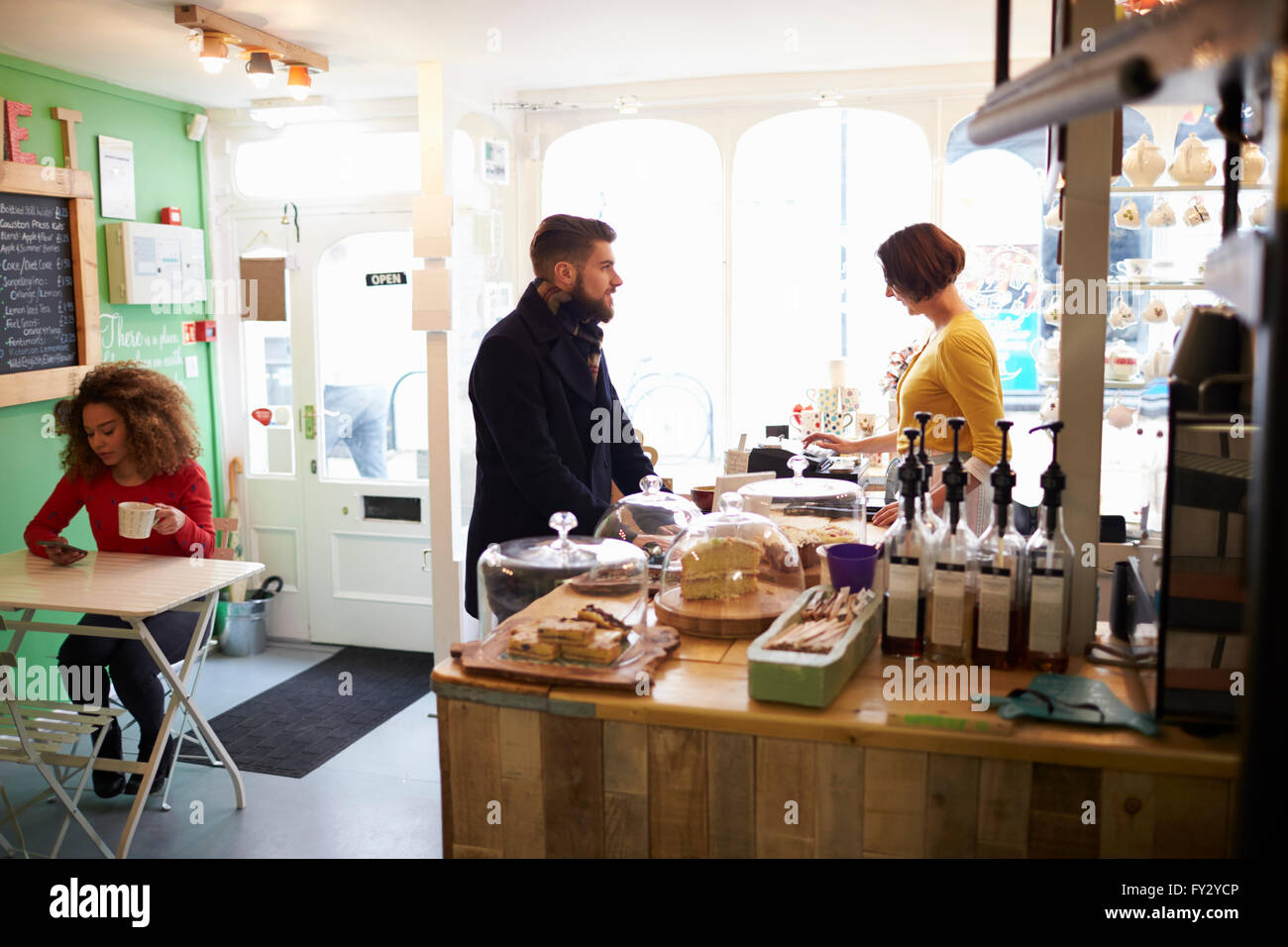 Interior Of Coffee Shop With Customers Stock Photo - Alamy Interior Of Coffee Shop With Customers Stock Photo - Alamy