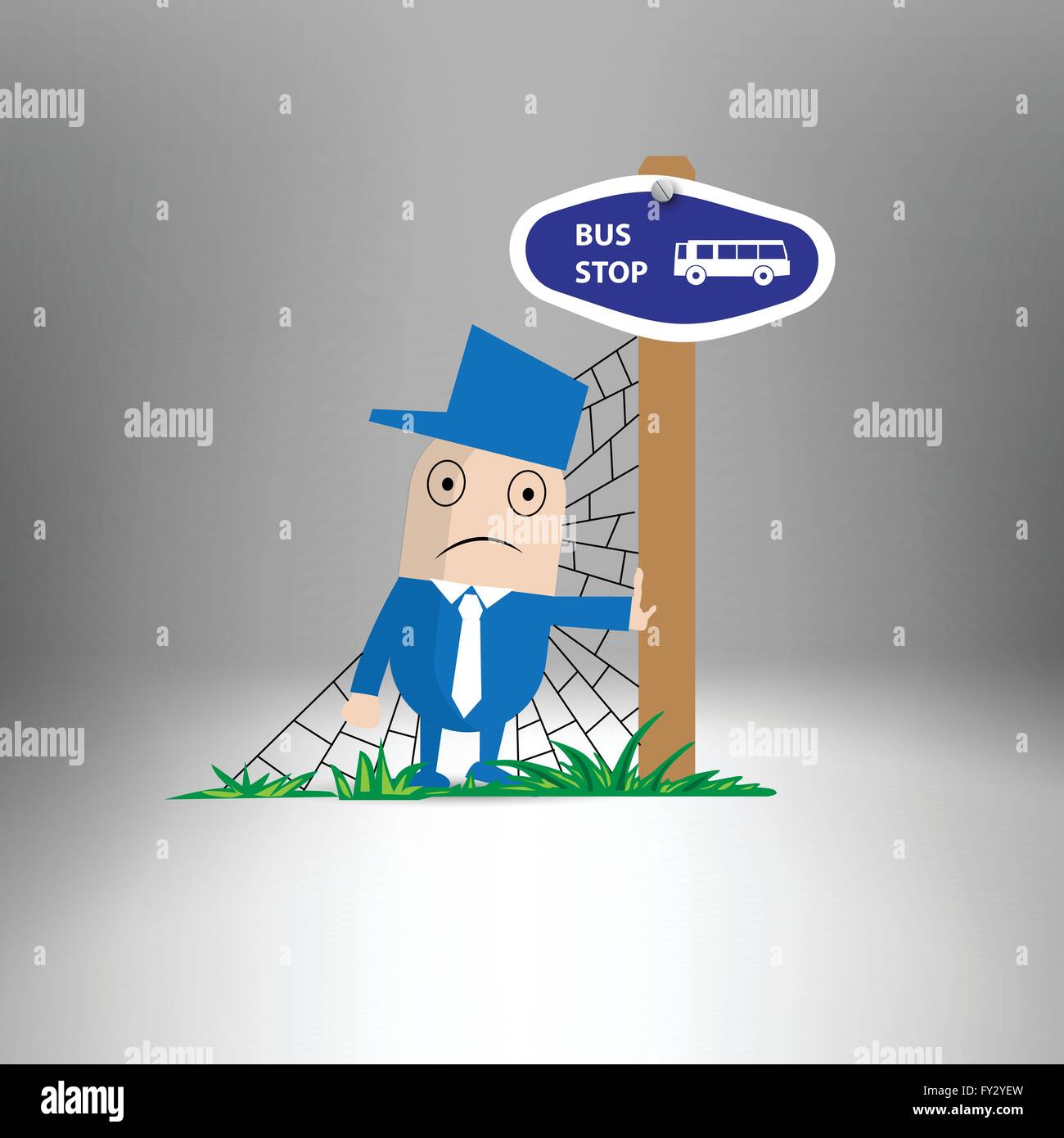 Waiting for bus Stock Vector Image & Art - Alamy