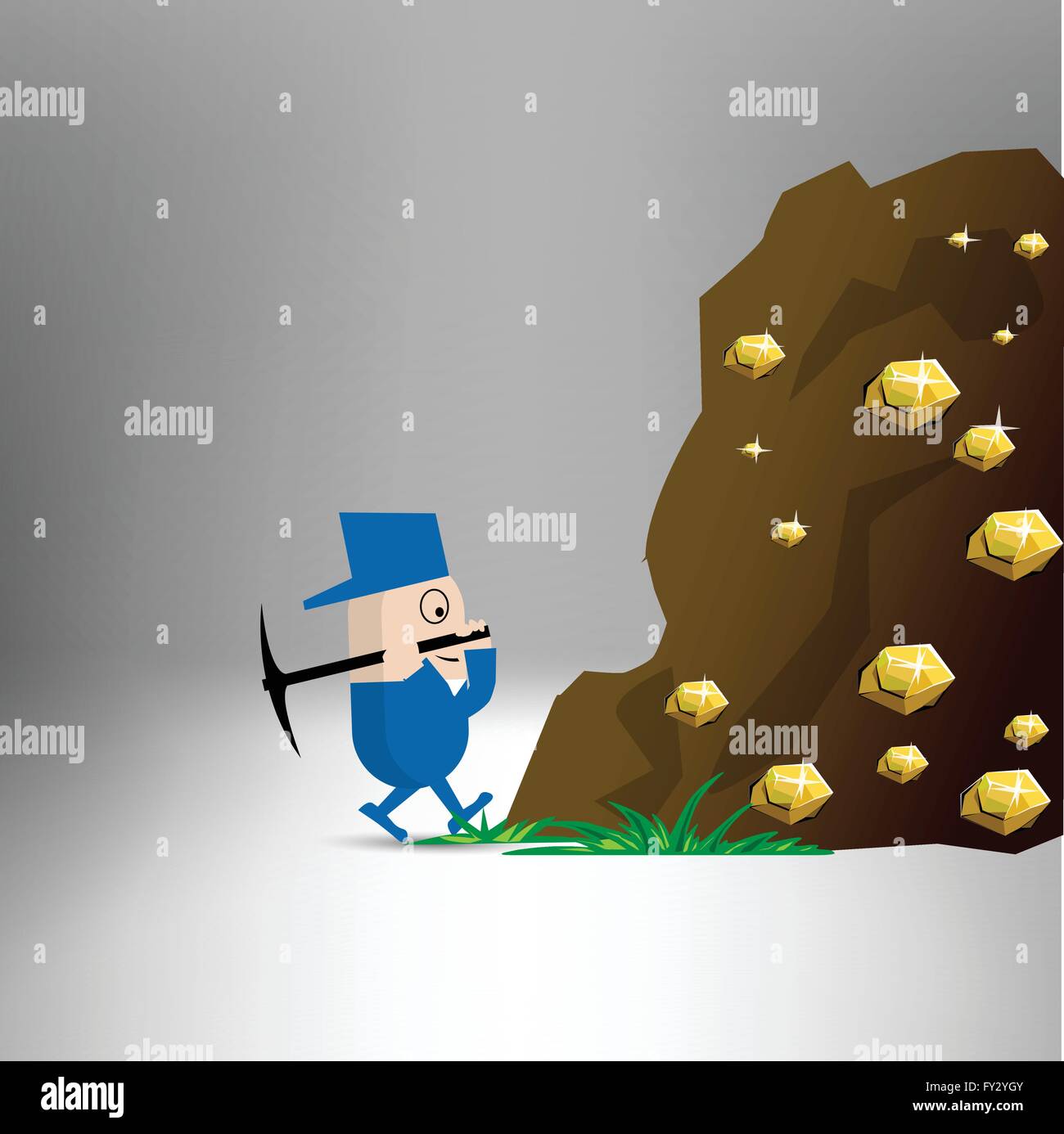 Gold digger cartoon hi-res stock photography and images - Alamy