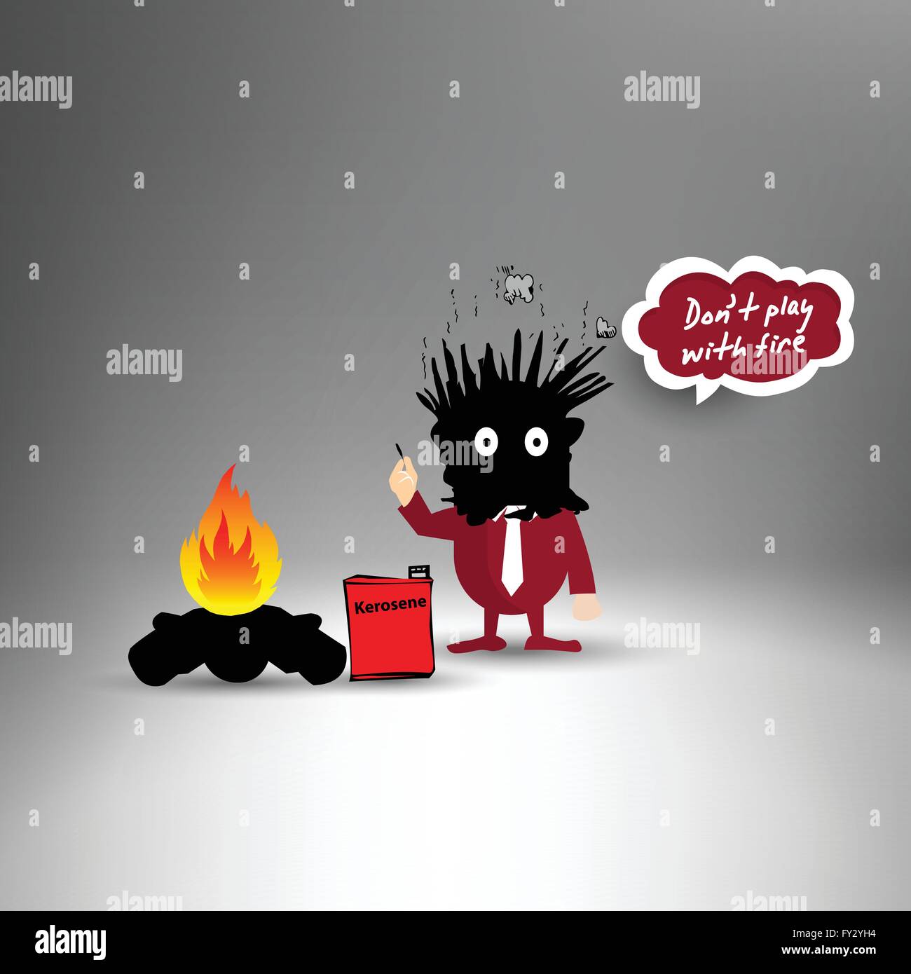 A man is burnt by fire Stock Vector Image & Art - Alamy