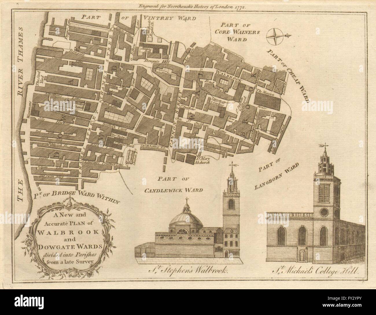 WALBROOK & DOWGATE WARDS.City of London Cannon St. BOWEN / NOORTHOUCK ...