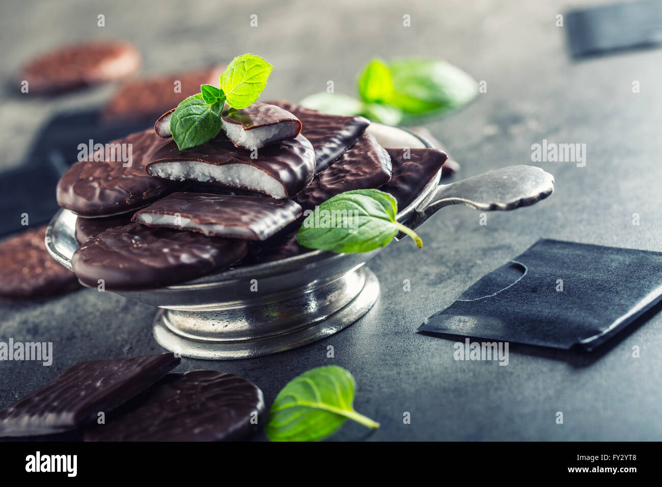 Chocolate peppermint cookies.Mint. Peppermint. Menthol. Black chocolate ...