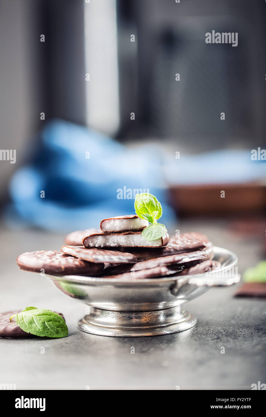 Chocolate peppermint cookies.Mint. Peppermint. Menthol. Black chocolate ...
