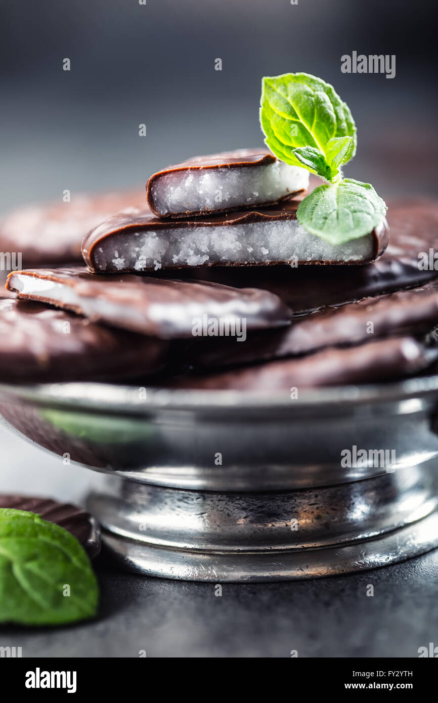 Chocolate peppermint cookies.Mint. Peppermint. Menthol. Black chocolate ...