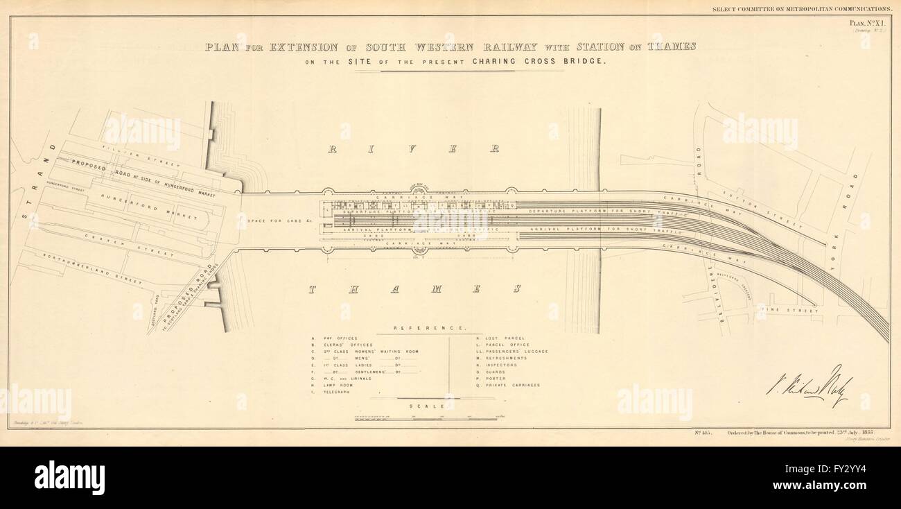 Map of london bridge 19th century hi-res stock photography and images ...