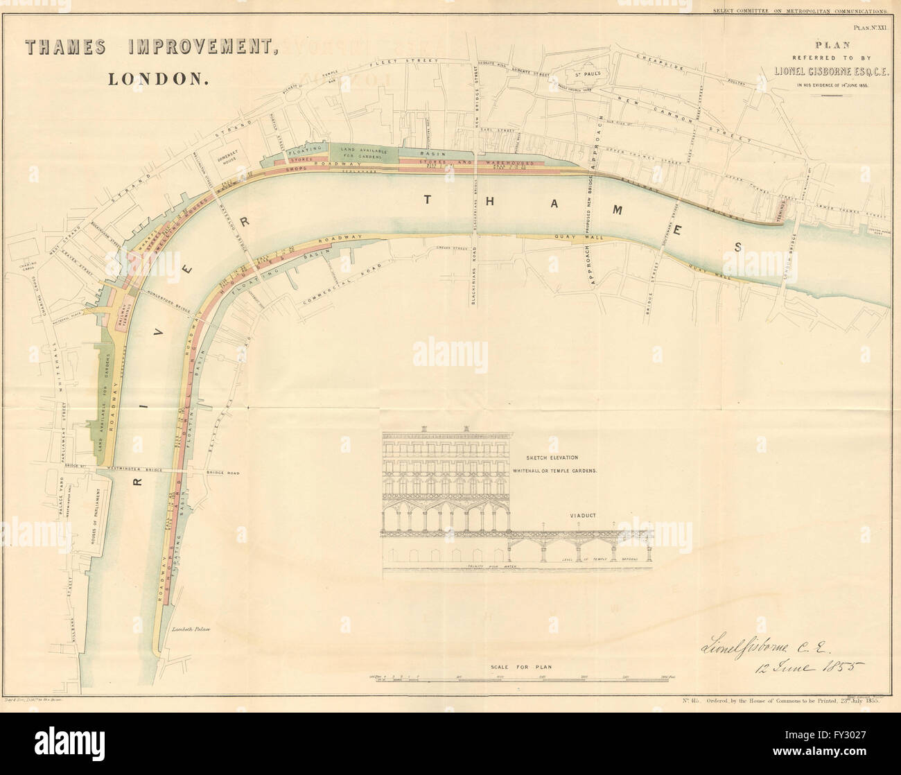 Proposed THAMES & ALBERT EMBANKMENT plans retaining wharves. GISBORNE ...