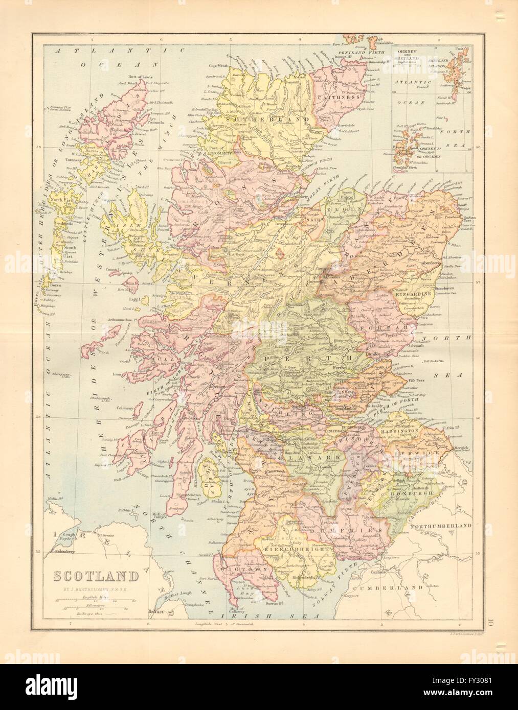 Map of scotland and counties hi-res stock photography and images - Alamy