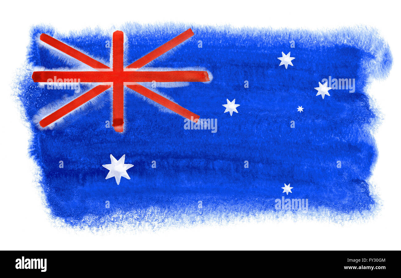 Australia flag drawing hi-res stock photography and images - Alamy
