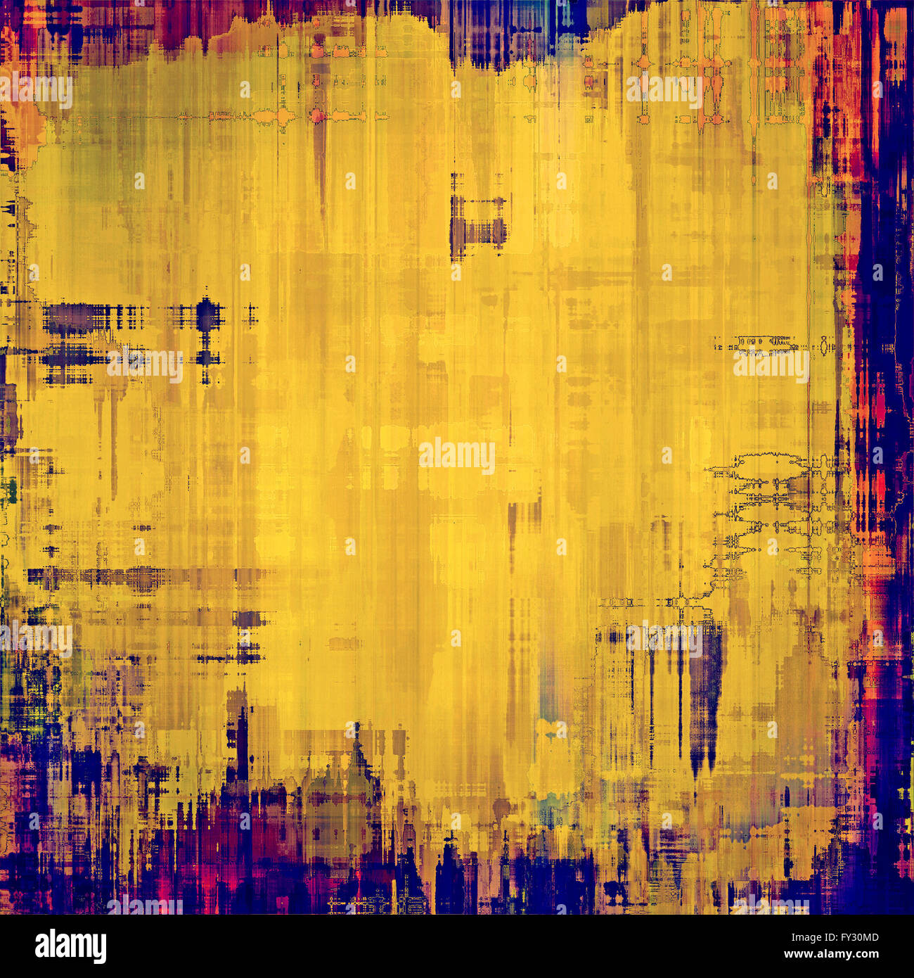 Antique vintage texture, old-fashioned weathered background. With ...