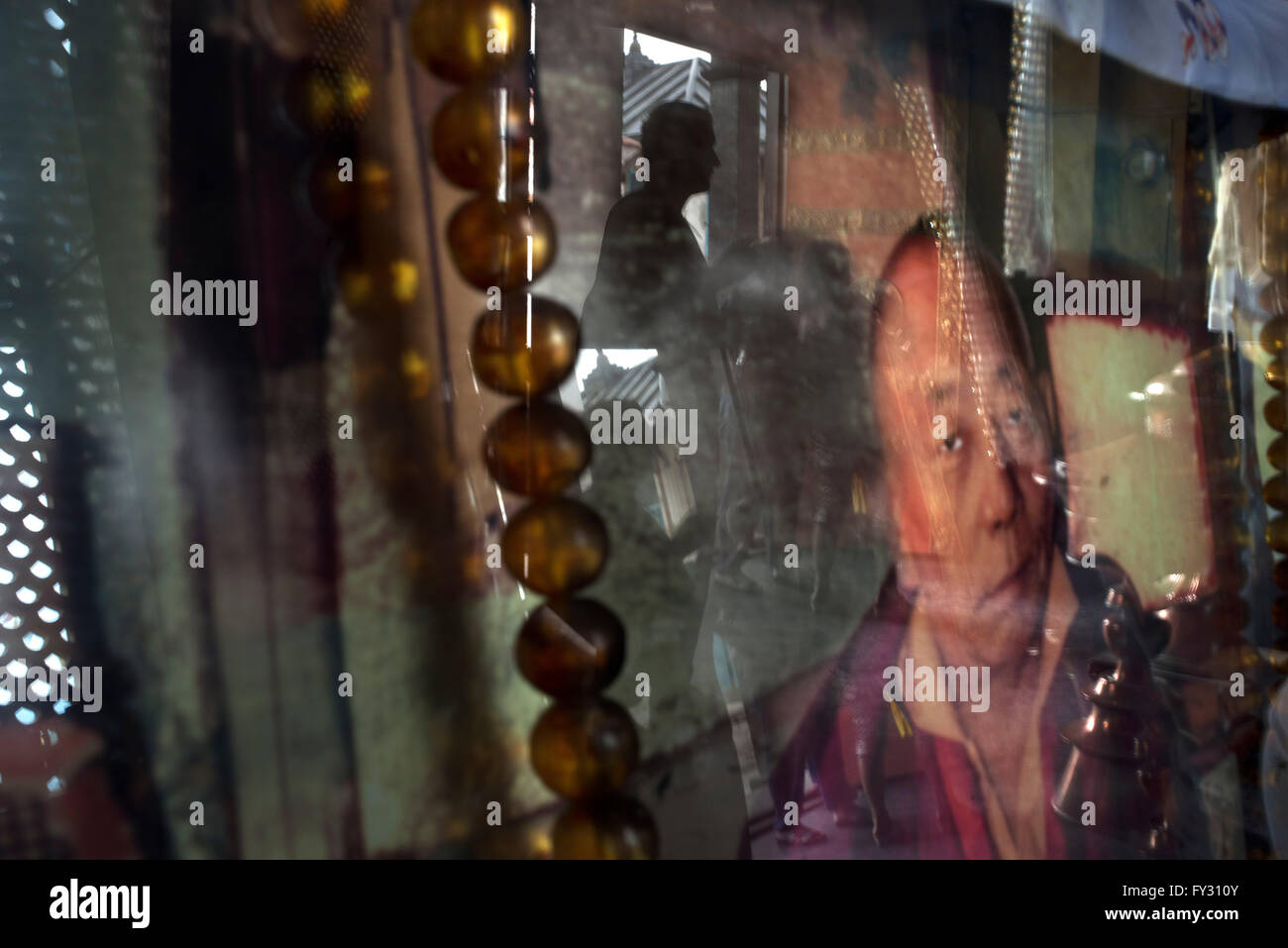 An image of dalai lama inside of swayambhunath monkey temple hi-res ...