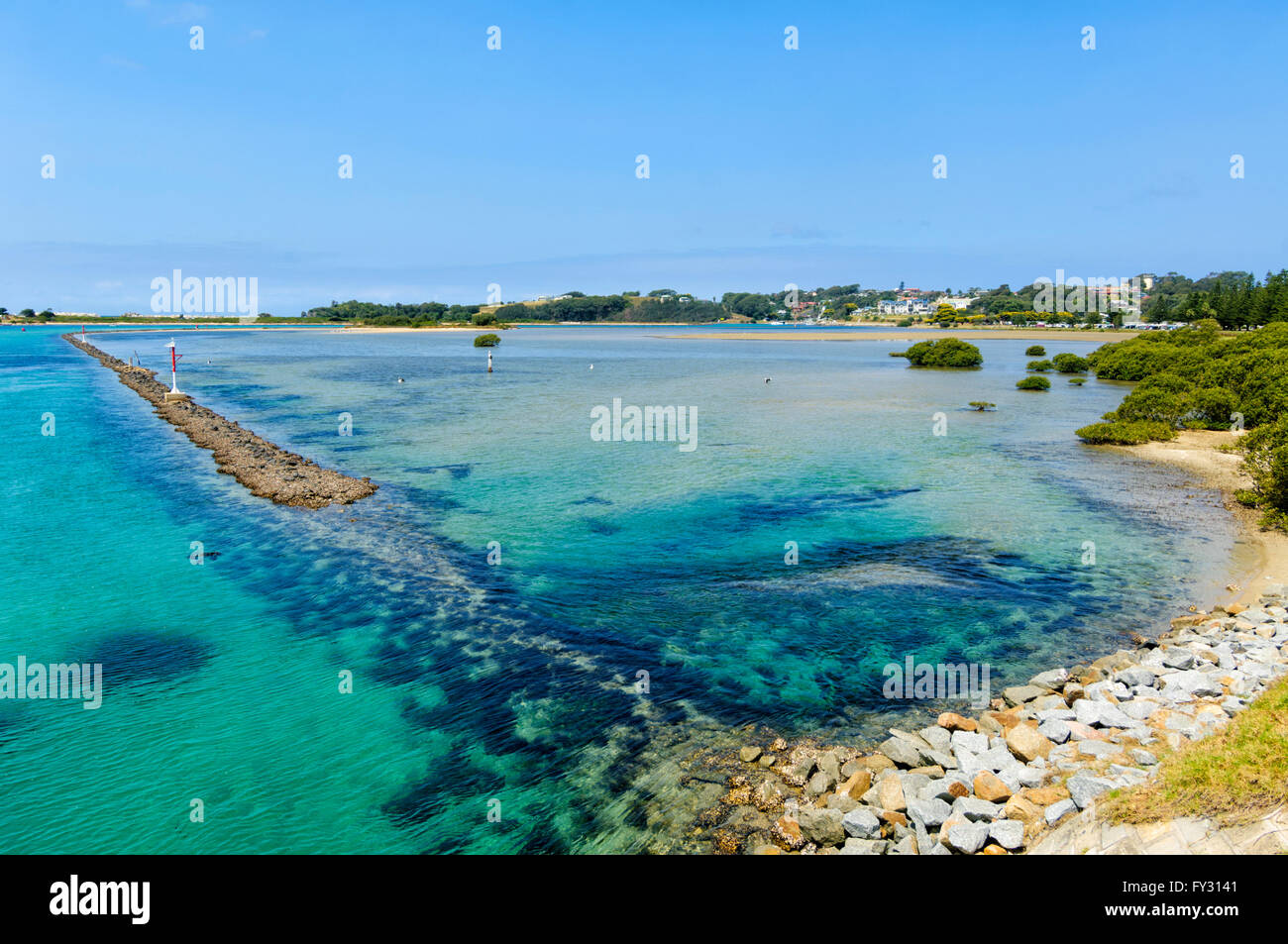 Wagonga Inlet at Narooma, New South Wales, NSW, Australia Stock Photo ...