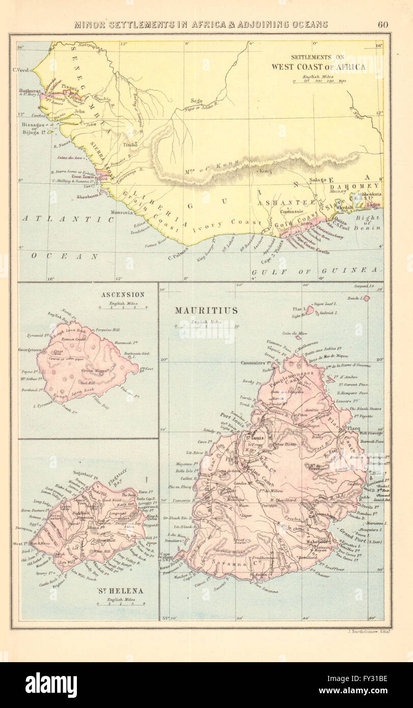 BRITISH AFRICAN COLONIES. West Africa Ascension St. Helena Mauritius ...