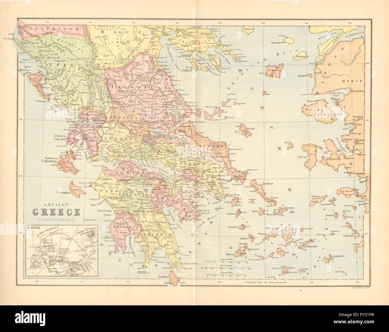 Map Ancient Greece Athens High Resolution Stock Photography and Images ...