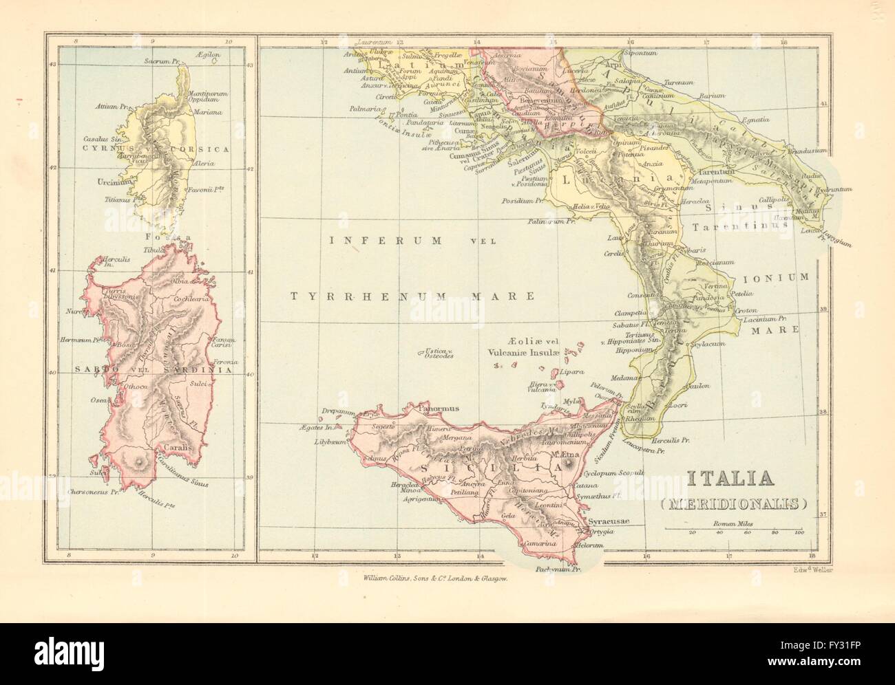 Map Italy Corsica Sardinia High Resolution Stock Photography and Images ...