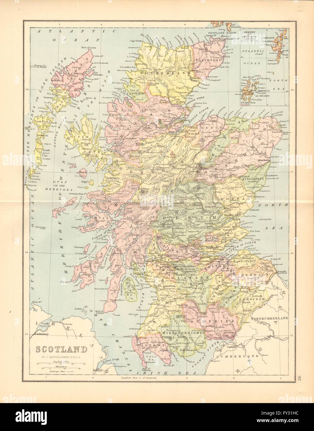 Map Of Scottish Counties