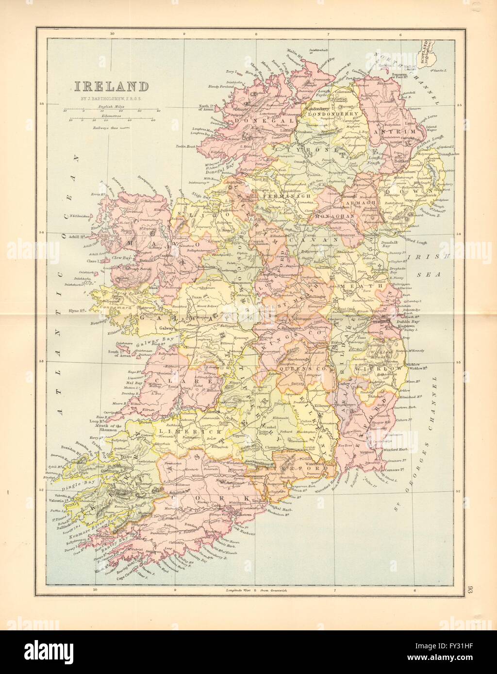 Map of ireland counties hi-res stock photography and images - Alamy