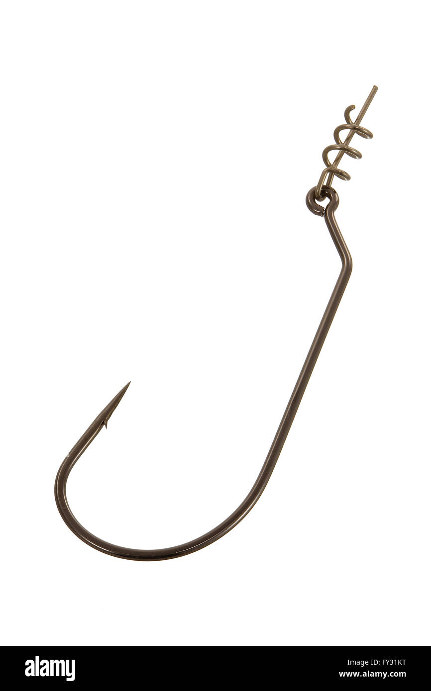 A fishing iron hooks on white background Stock Photo - Alamy