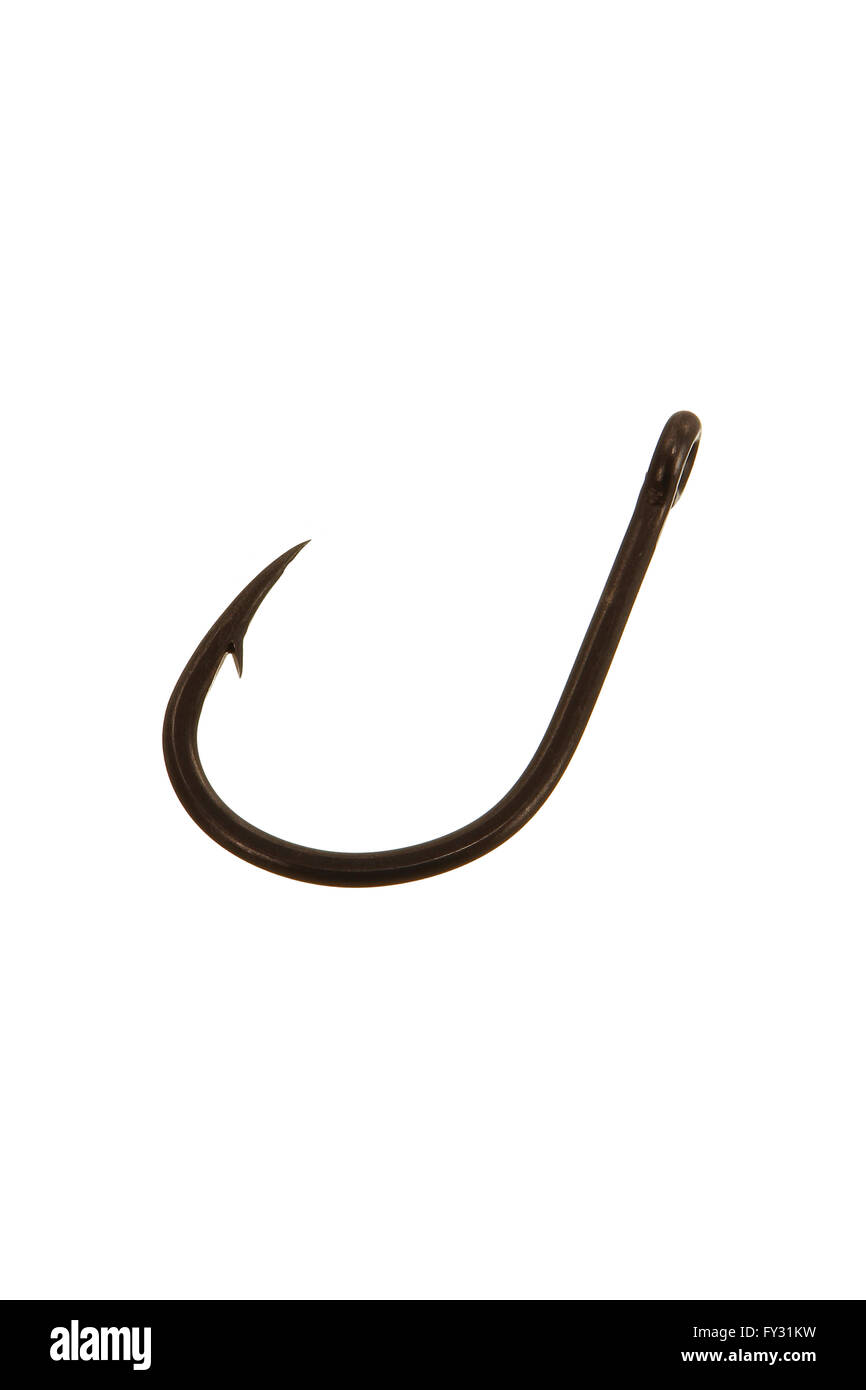 A fishing iron hooks on white background Stock Photo - Alamy