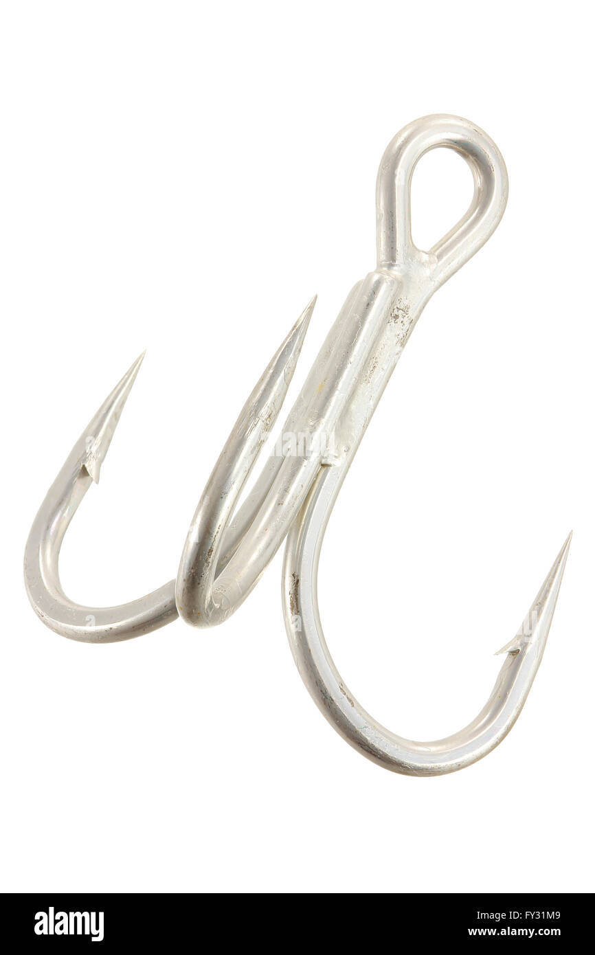 Fishing iron hooks Stock Photo - Alamy