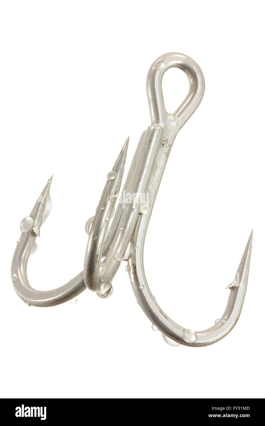 Fishing iron hooks Stock Photo - Alamy
