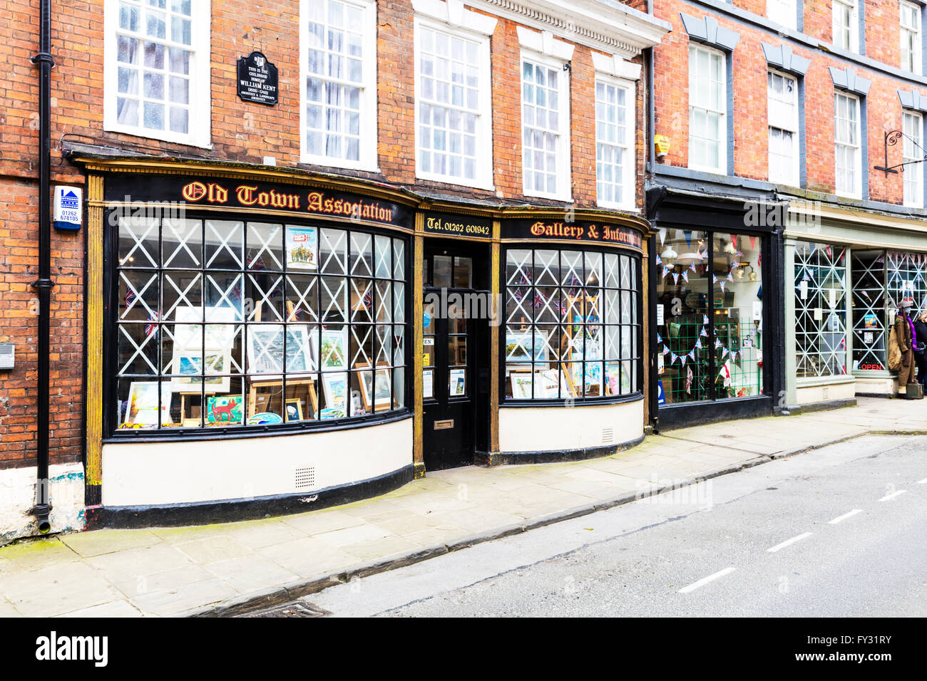 Bridlington old town shops shop dads army decor blitz tape on windows ...