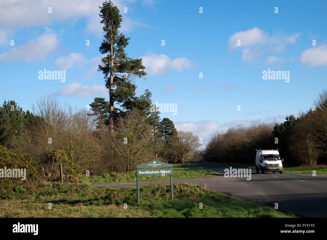Rendlesham Forest sign, Suffolk, UK Stock Photo - Alamy