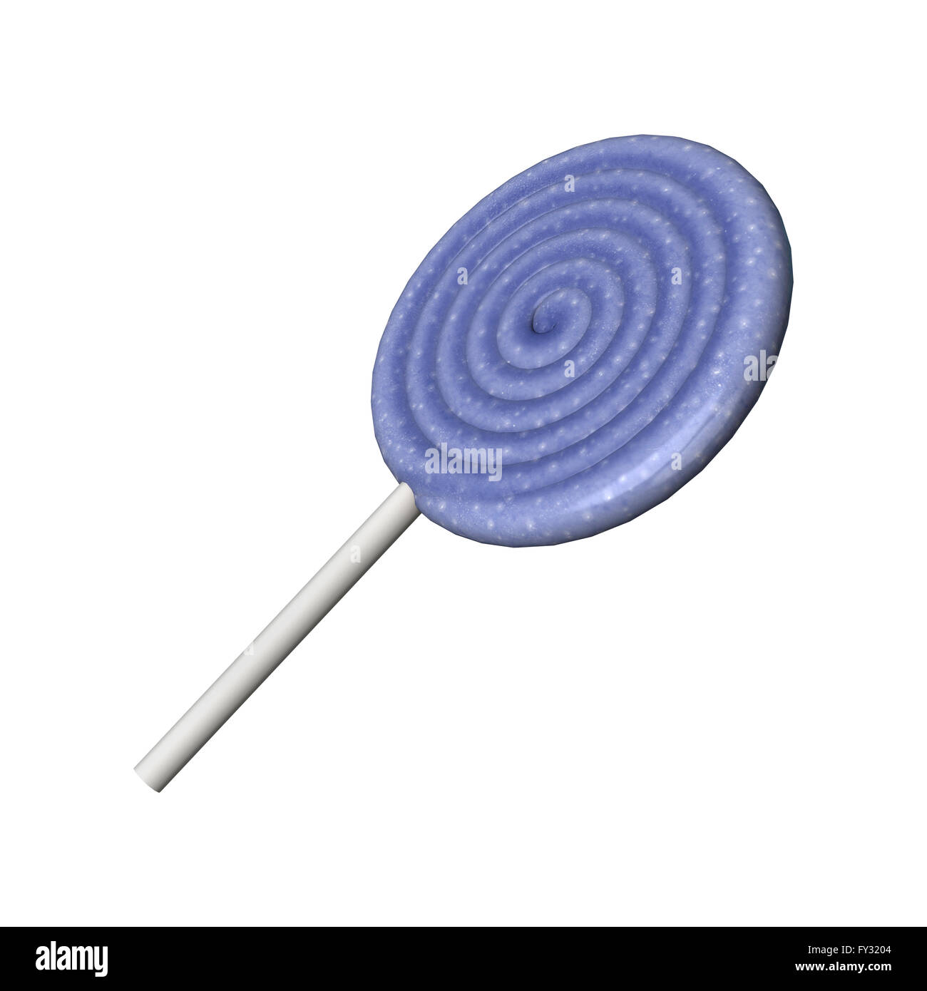 3D Illustration of a blue lollipop isolated on white background Stock ...