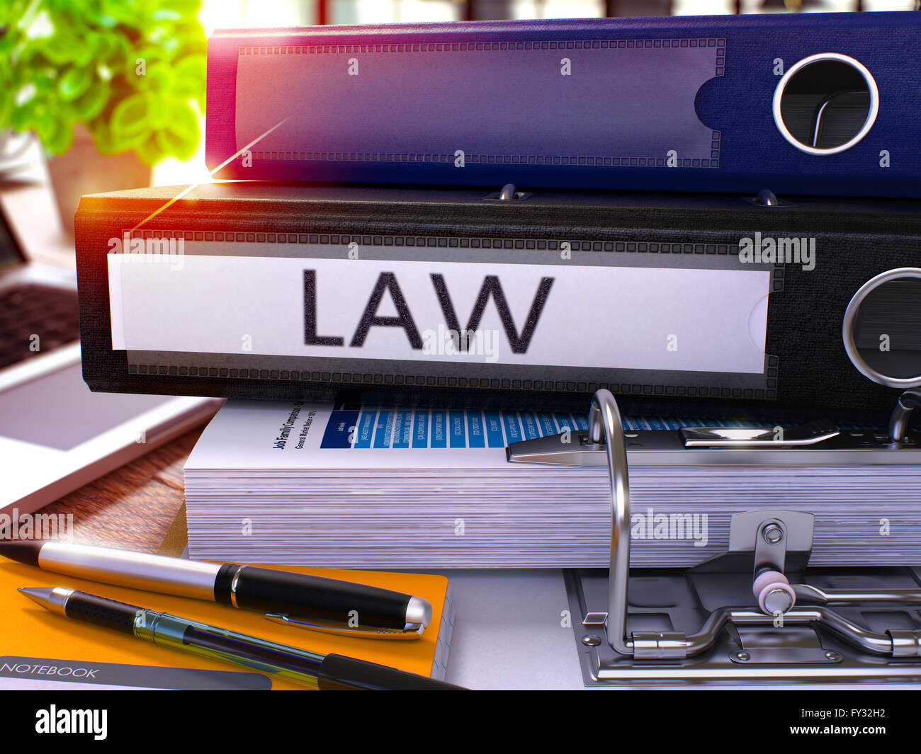 Black Ring Binder with Inscription Law Stock Photo - Alamy