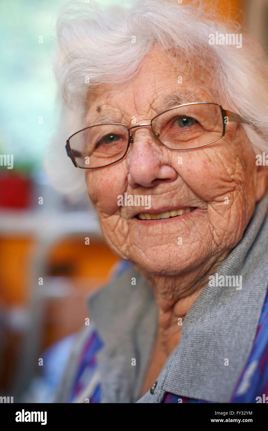 Woman, 93 years, portrait Stock Photo - Alamy