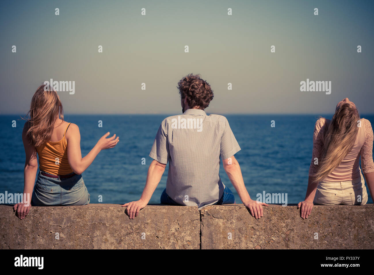 Happiness summer friendship concept. Group of friends spending time ...