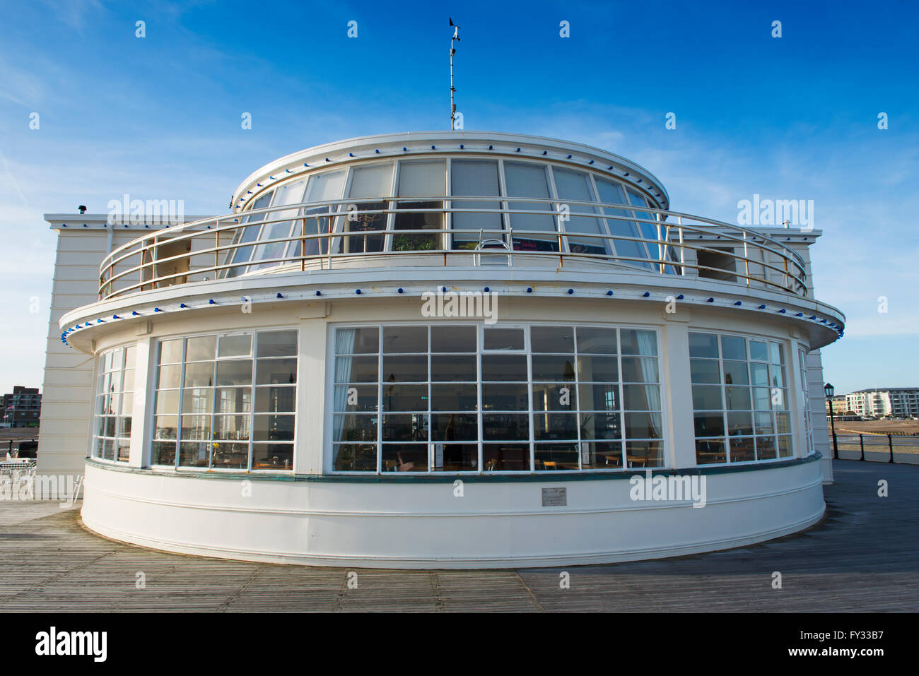 The 1930s Art Deco style Southern Pavilion on Worthing Pier, Worthing ...