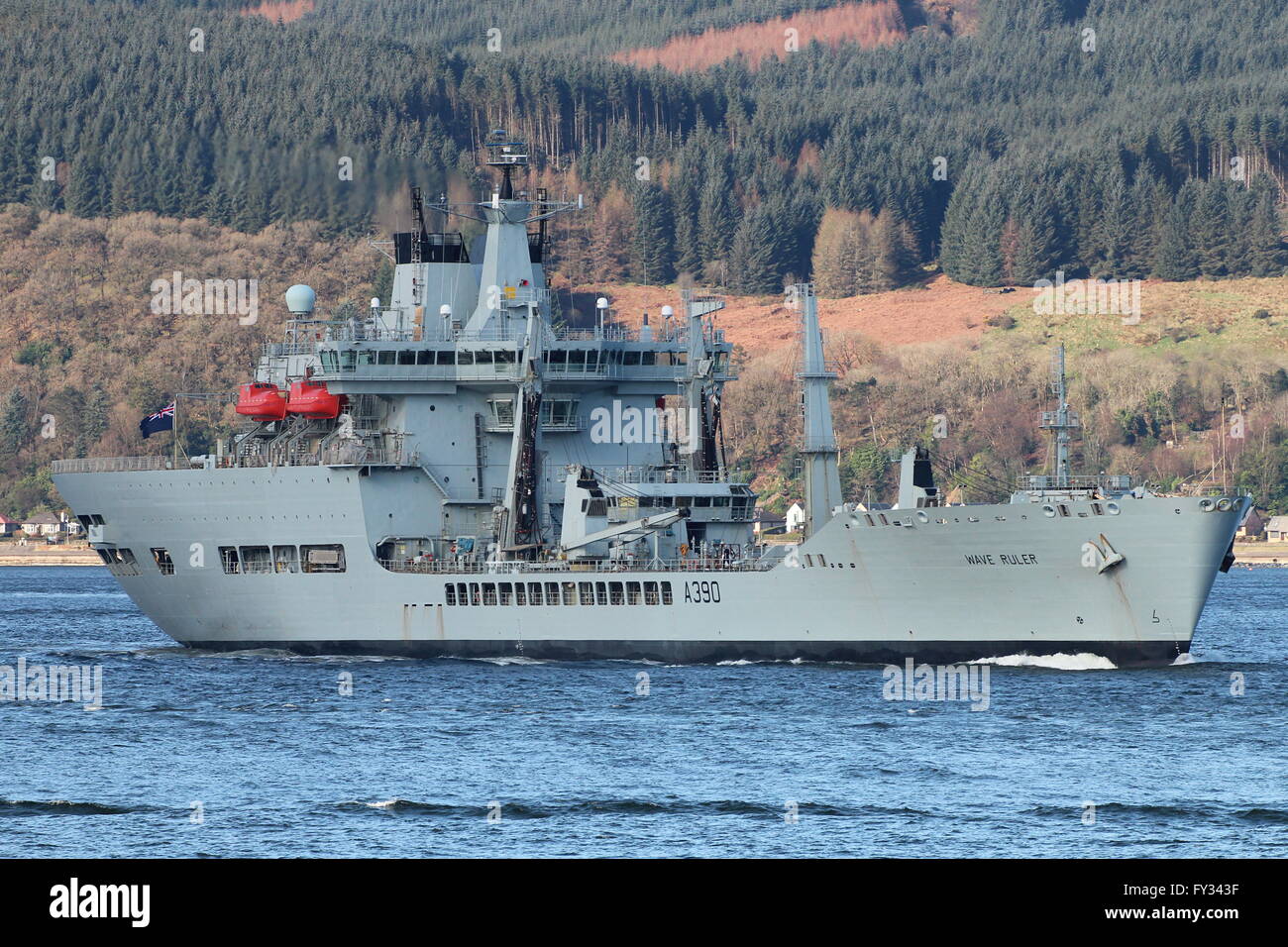 RFA Wave Ruler (A390), a Wave-class fast fleet tanker of the Royal ...