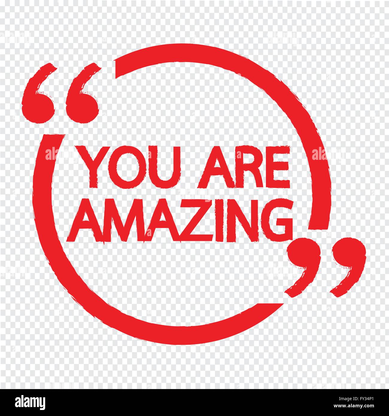 YOU ARE AMAZING lettering Illustration design Stock Vector Image & Art ...