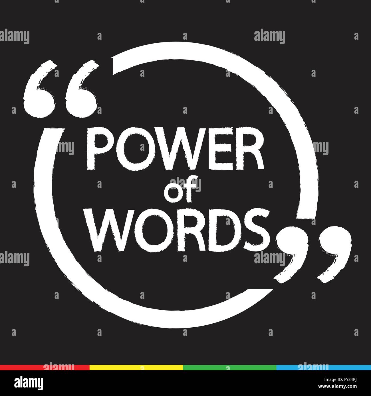 POWER of WORDS lettering Illustration design Stock Vector Image & Art ...