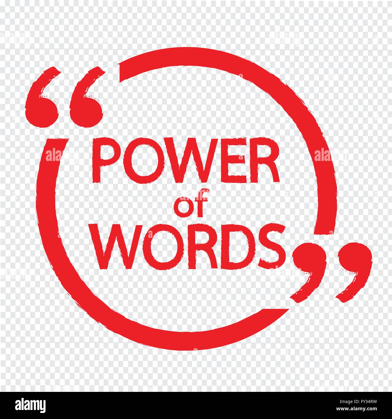 POWER of WORDS lettering Illustration design Stock Vector Image & Art ...