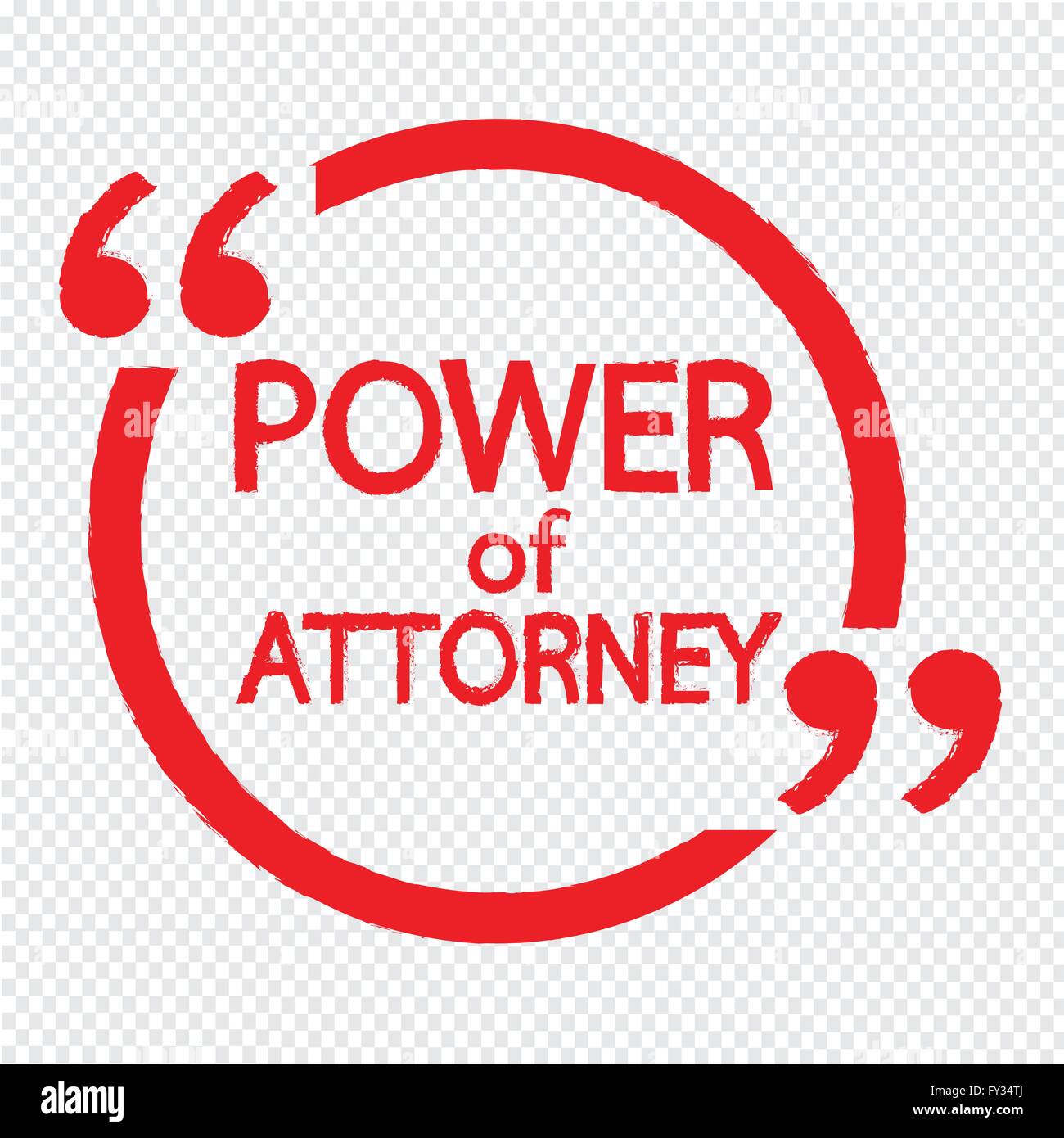 Power Of Attorney lettering Illustration design Stock Vector Image ...