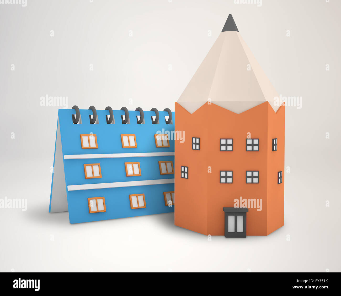 fusion graphic 3D object Stock Photo - Alamy