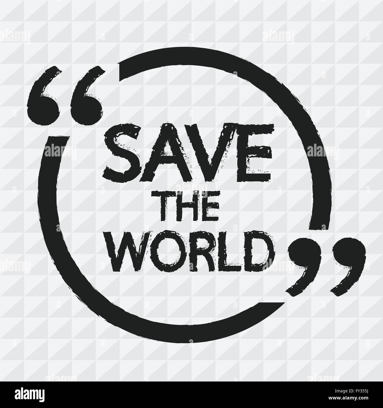 SAVE THE WORLD Lettering Illustration design Stock Vector Image & Art ...