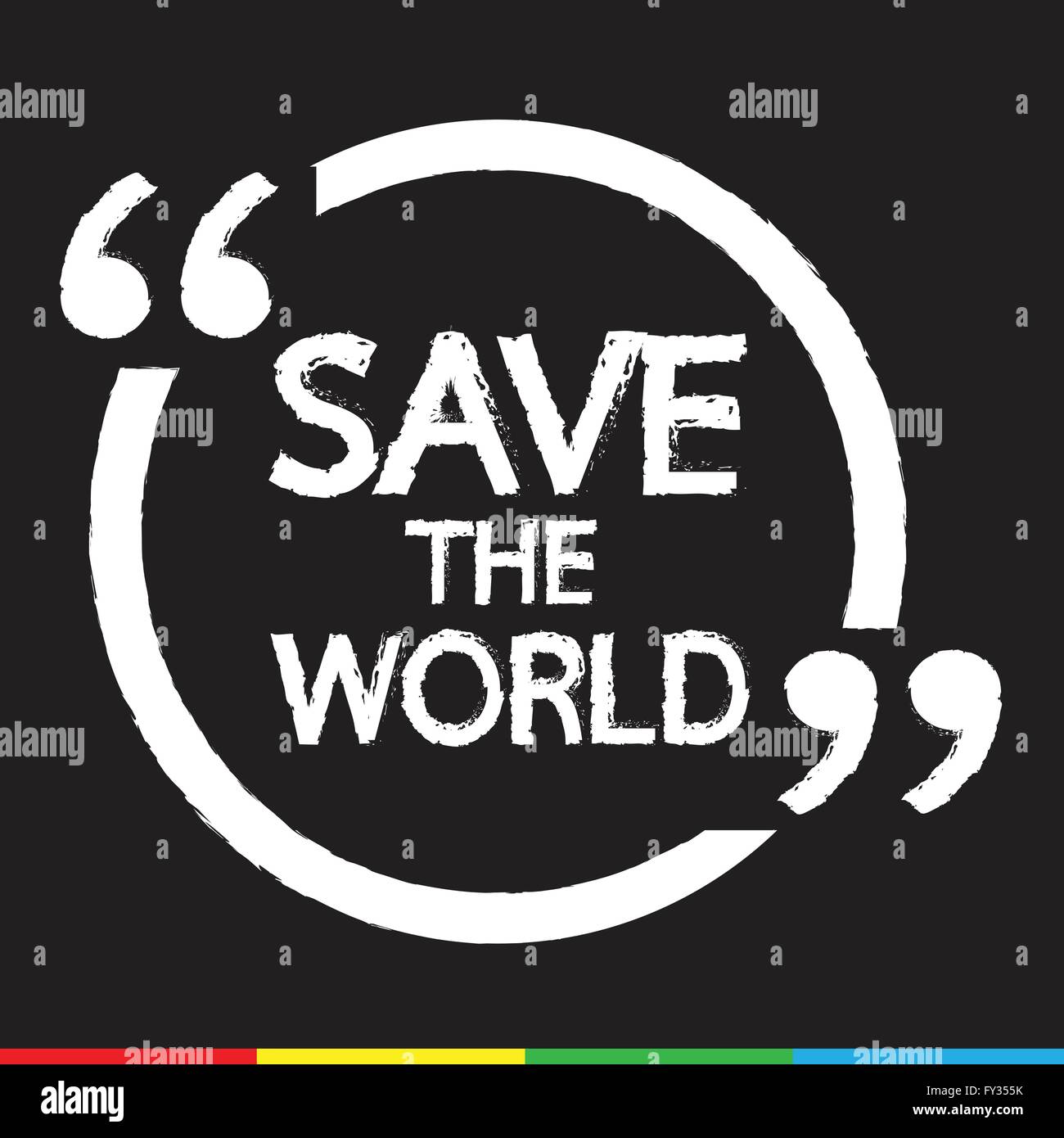SAVE THE WORLD Lettering Illustration design Stock Vector Image & Art ...