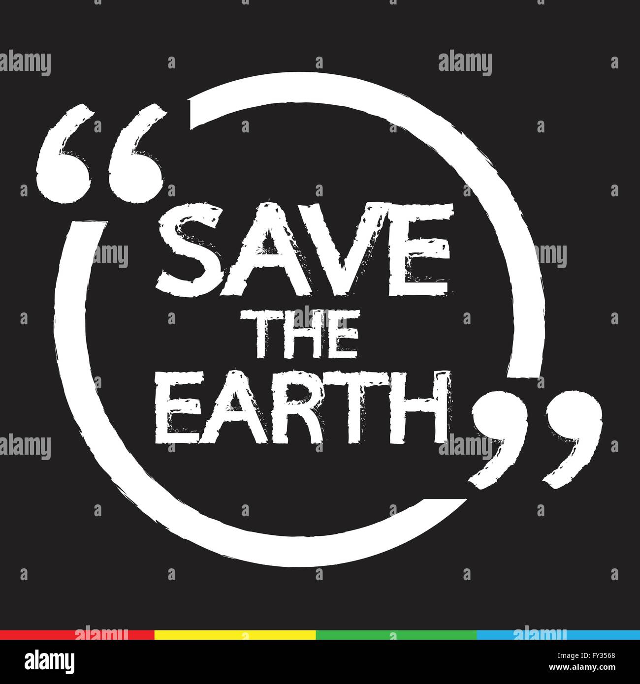 SAVE THE EARTH Lettering Illustration design Stock Vector Image & Art ...